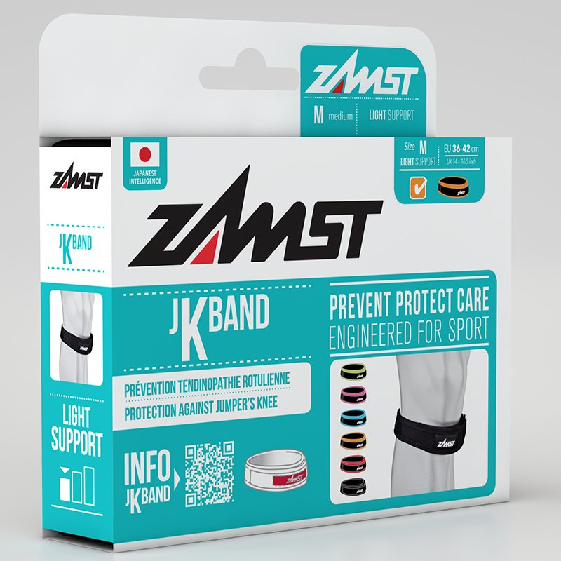 Stabilizator rzepki ZAMST JK BAND BLACK 37536 | Internetowy sklep fitness fitnesstrening.pl